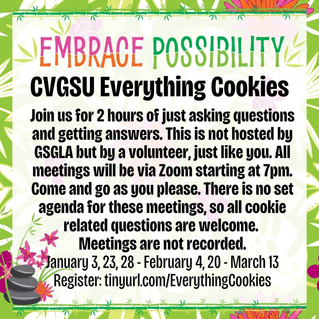 2025 Girl Scout Cookie Program – Crescenta Valley Glendale Service Unit